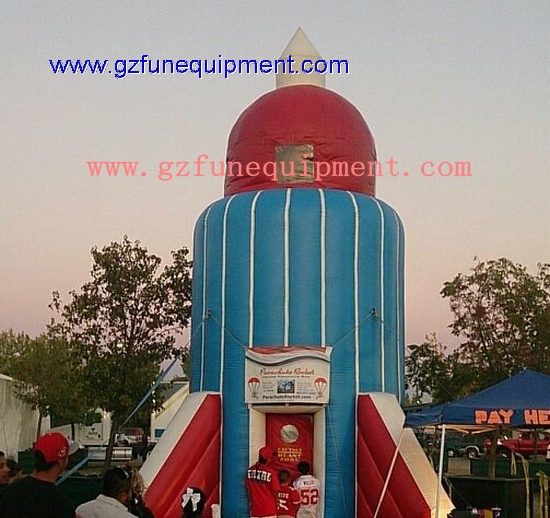 inflatable parachute rocket